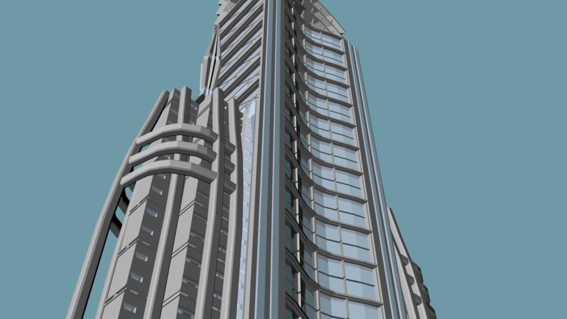 3d Skyscraper Futuristic Model