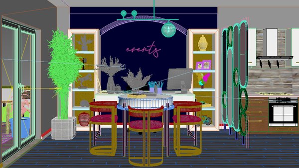 Event Planner Office Design 3D model - TurboSquid 1717089