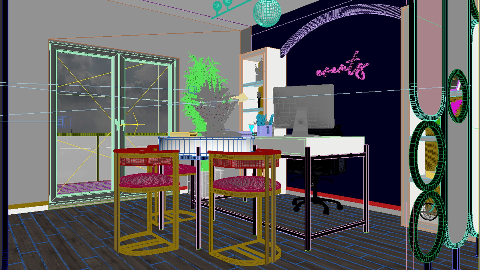 Event Planner Office Design 3D Model - TurboSquid 1717089