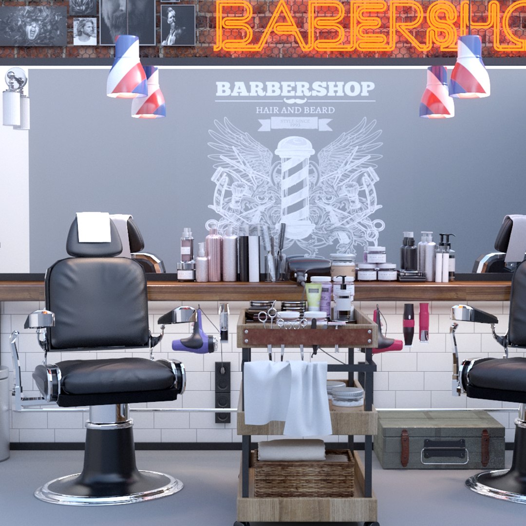 Baber Shop 1 3D Model - TurboSquid 1877766