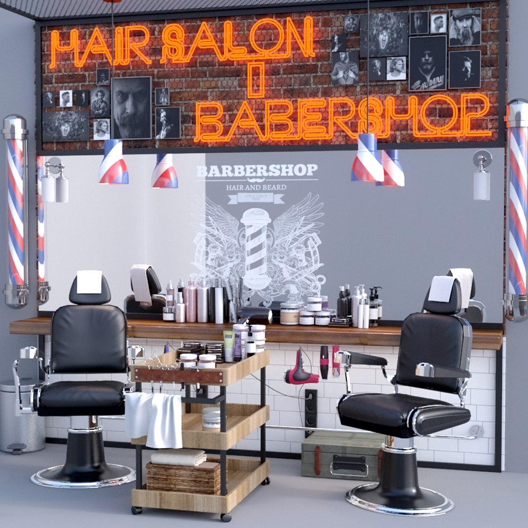 Baber Shop 1 3D Model - TurboSquid 1877766