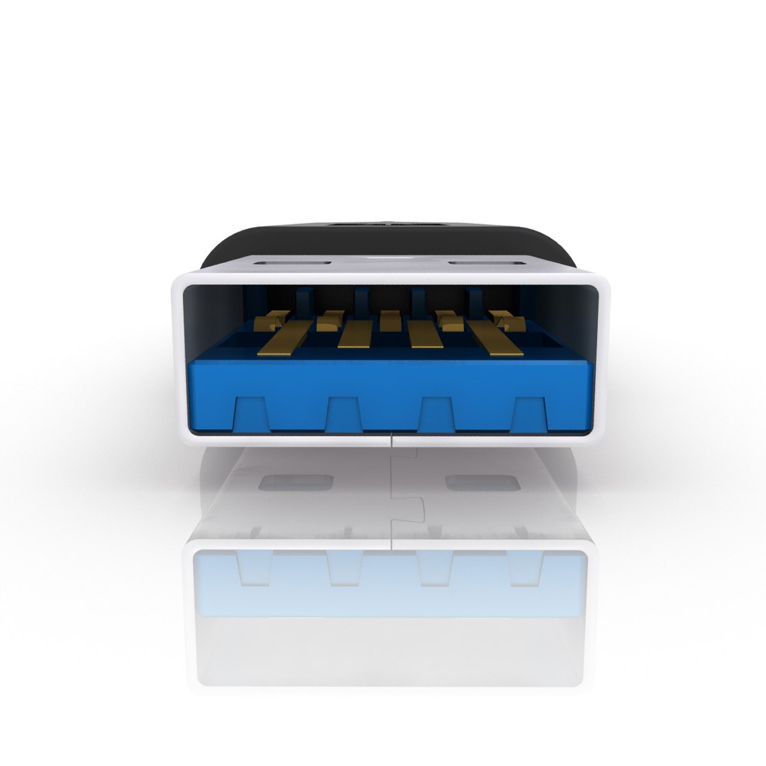 3d Model Usb 3 Connectors
