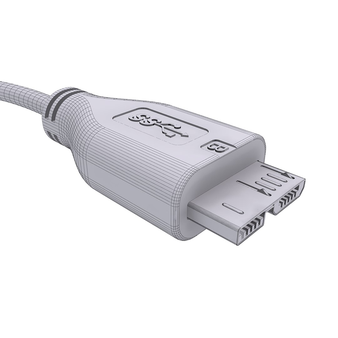 3d Model Usb 3 Connectors