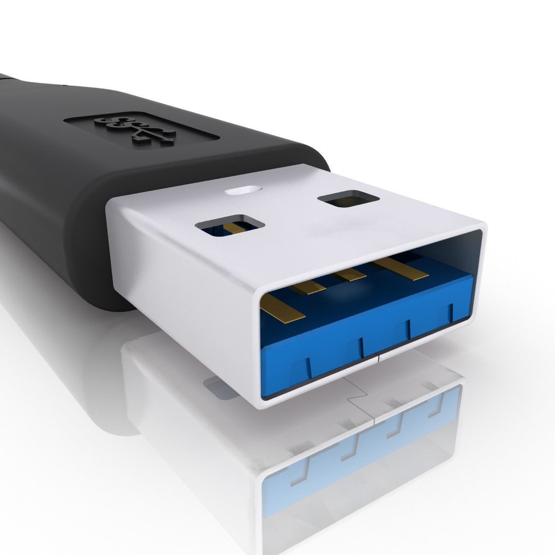 3d Model Usb 3 Connectors