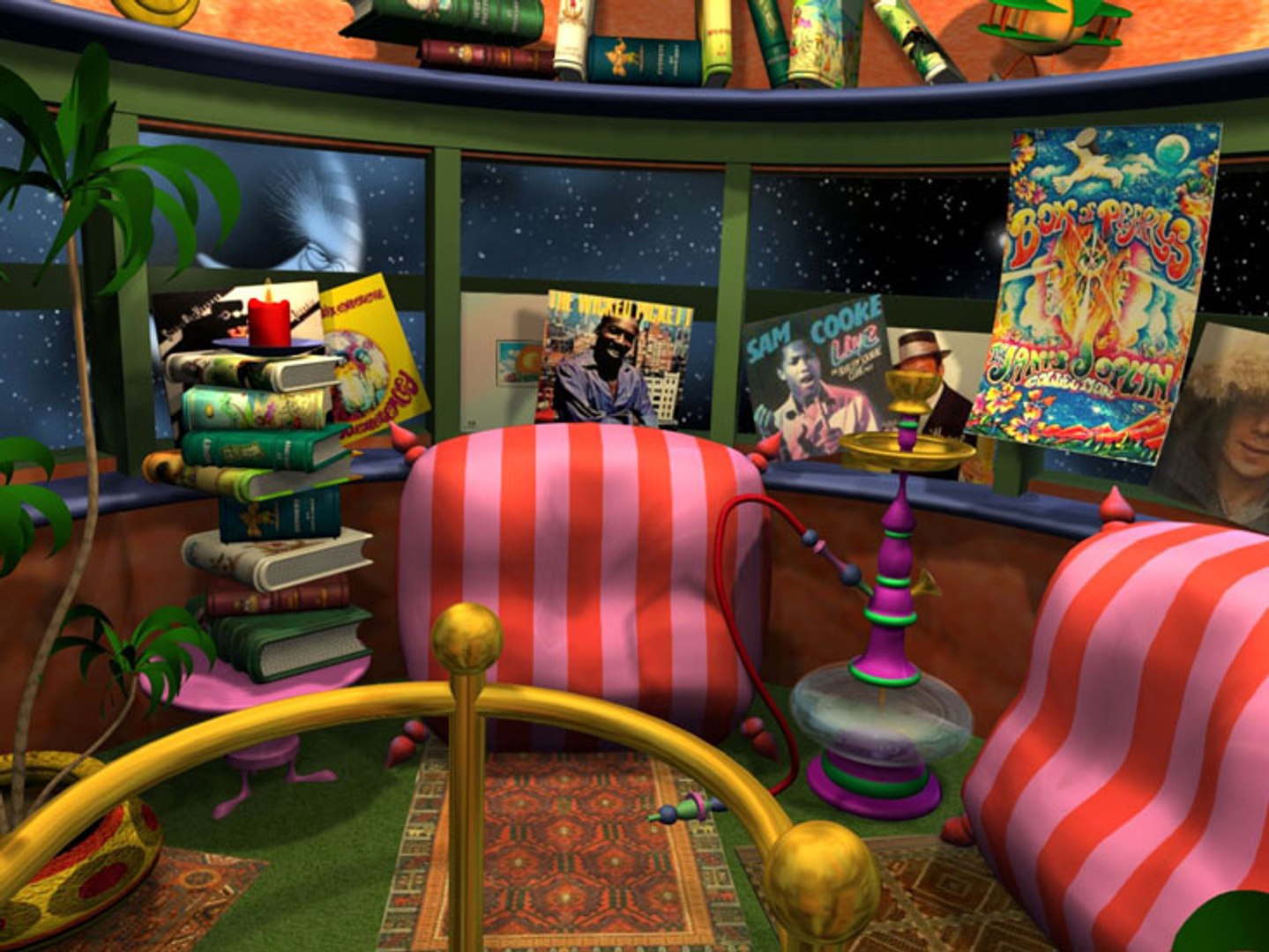 Santa Crib Toon Christmas 3d Model