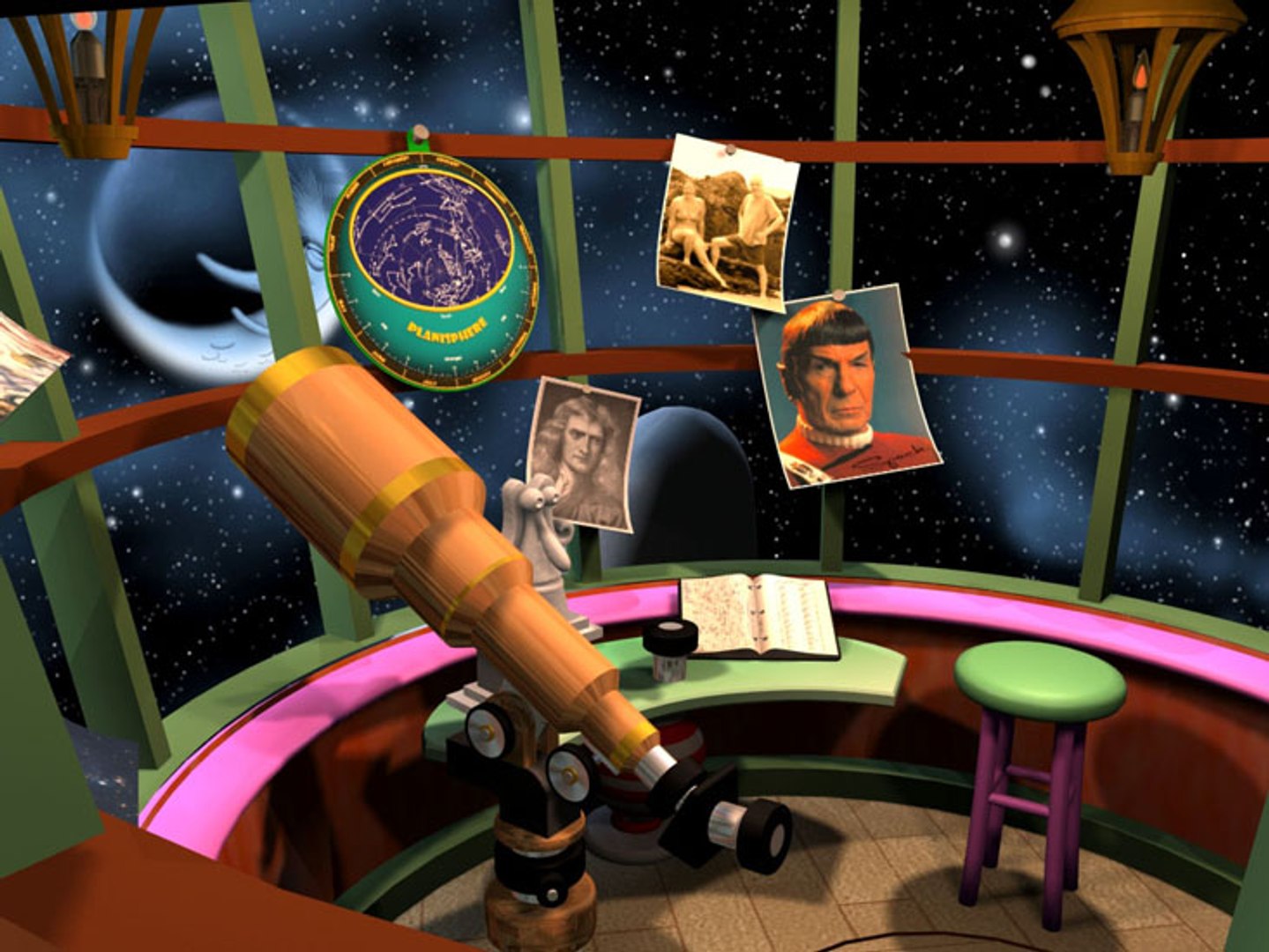 Santa Crib Toon Christmas 3d Model