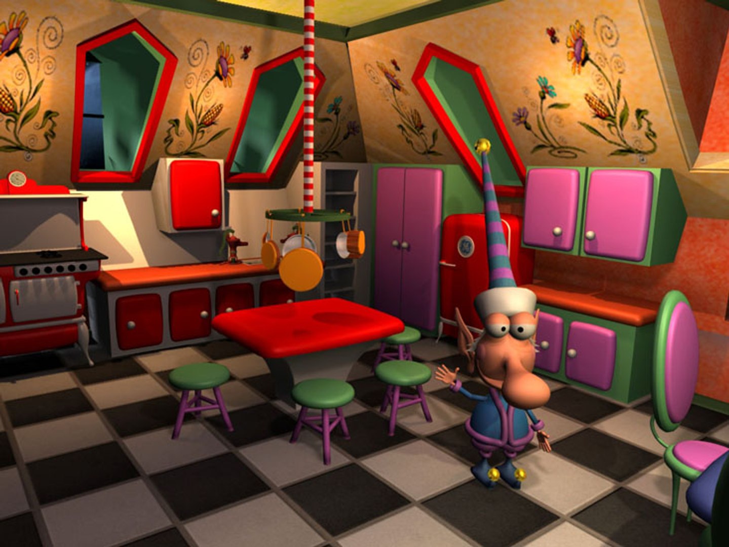 Santa Crib Toon Christmas 3d Model