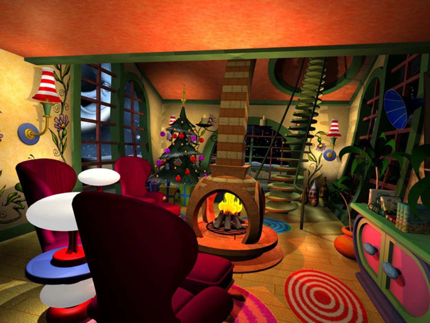 Santa Crib Toon Christmas 3d Model