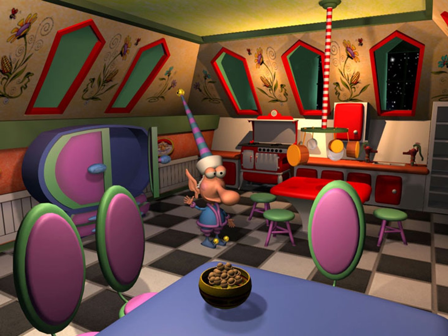 Santa Crib Toon Christmas 3d Model