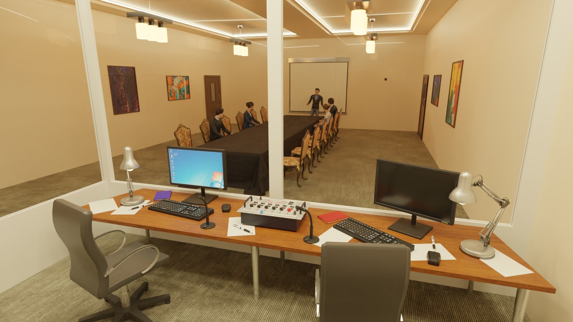 3D VR Conference Meeting Room Model - TurboSquid 1924800