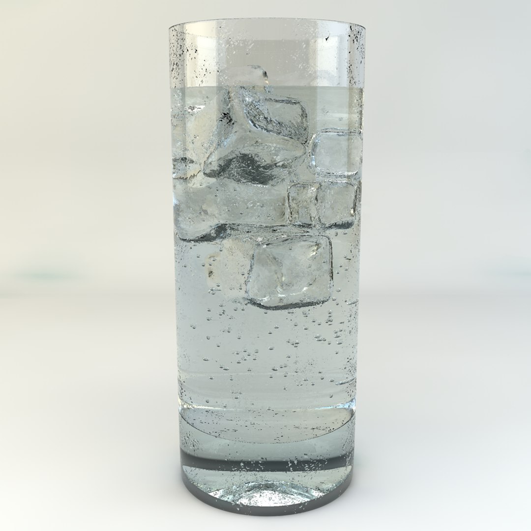 3d Glass Chilled Water Model