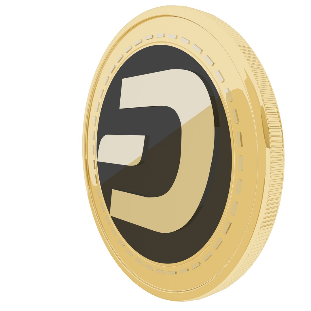Dash Cryptocurrency Gold Coin 3D Model - TurboSquid 1784454