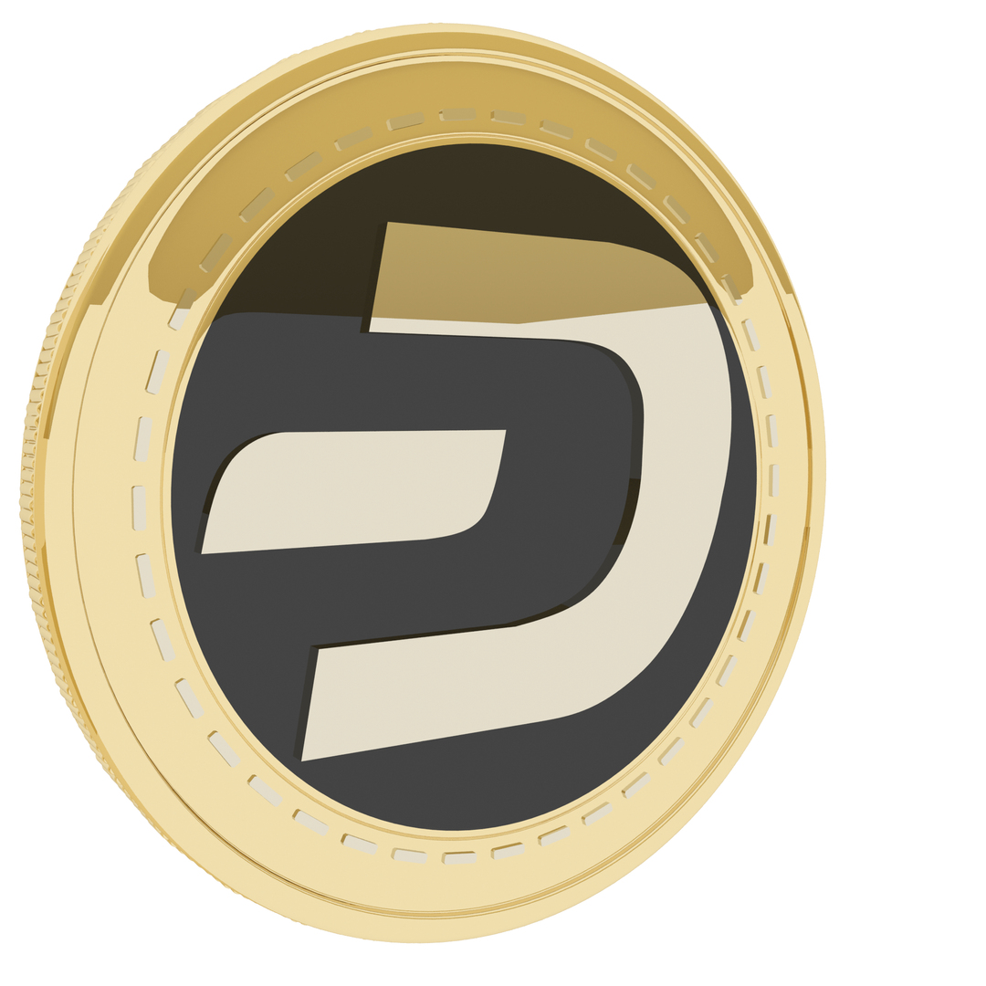 Dash Cryptocurrency Gold Coin 3D Model - TurboSquid 1784454