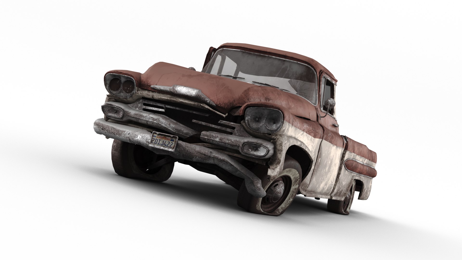 3D Crashed Chevrolet Apache 1959 - TurboSquid 2232453