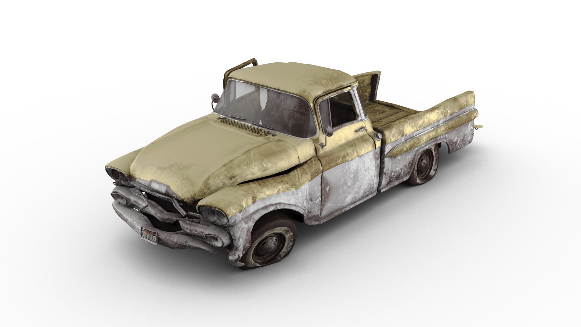 3D Crashed Chevrolet Apache 1959 - TurboSquid 2232453