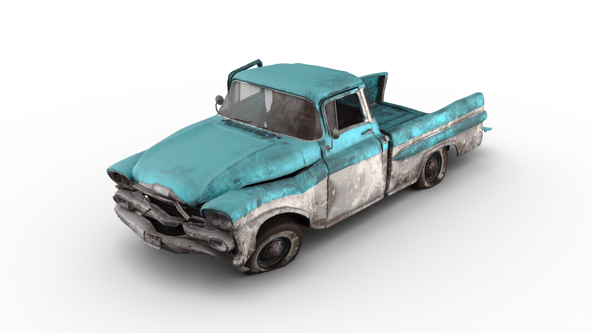3D Crashed Chevrolet Apache 1959 - TurboSquid 2232453