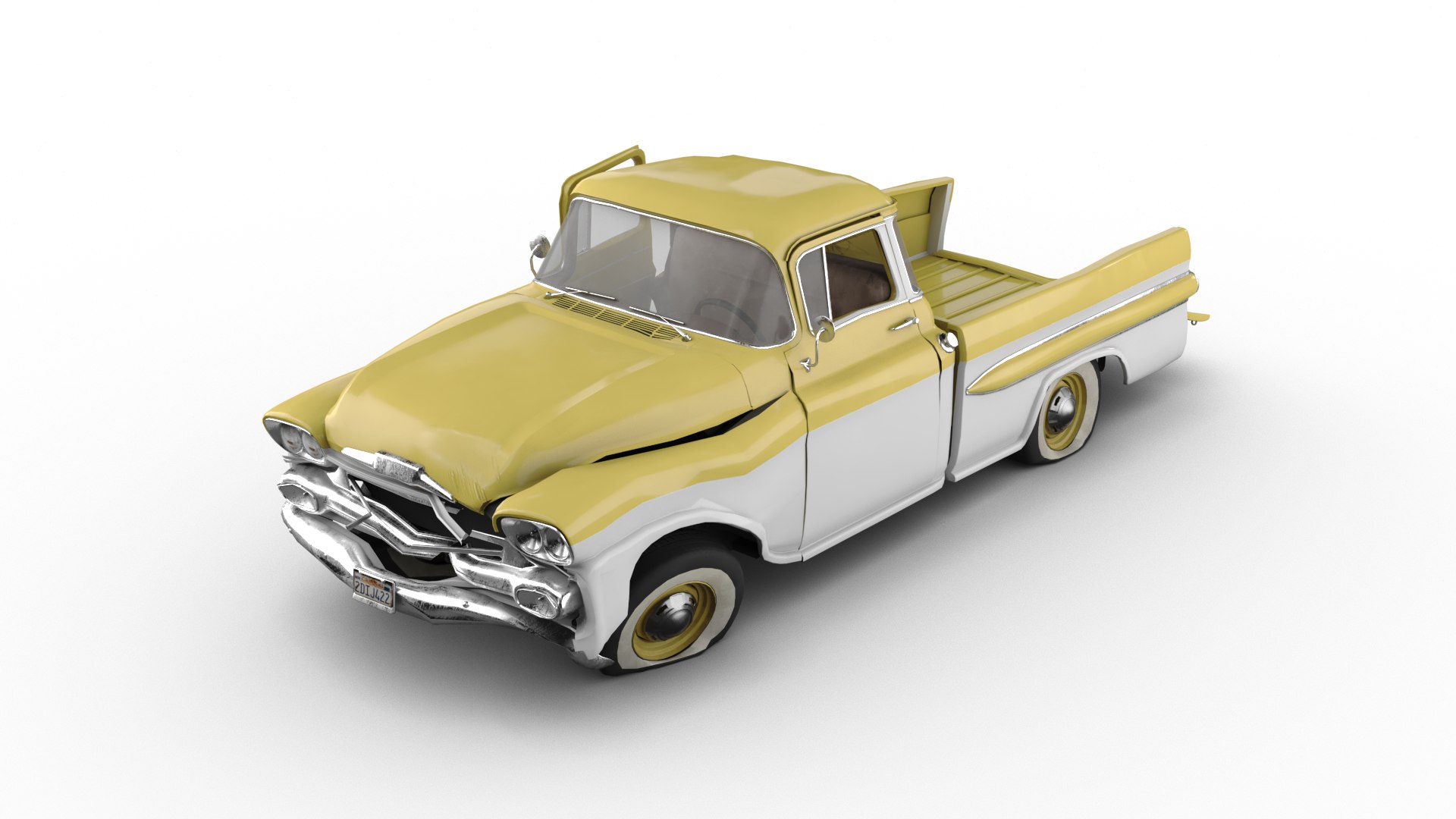 3D Crashed Chevrolet Apache 1959 - TurboSquid 2232453