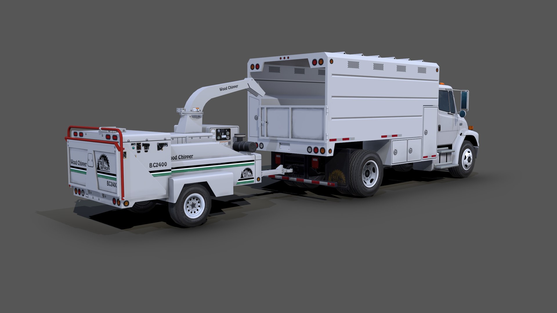Freightliner FL70 1998 Chipper Truck S01 3D Model - TurboSquid 2139894