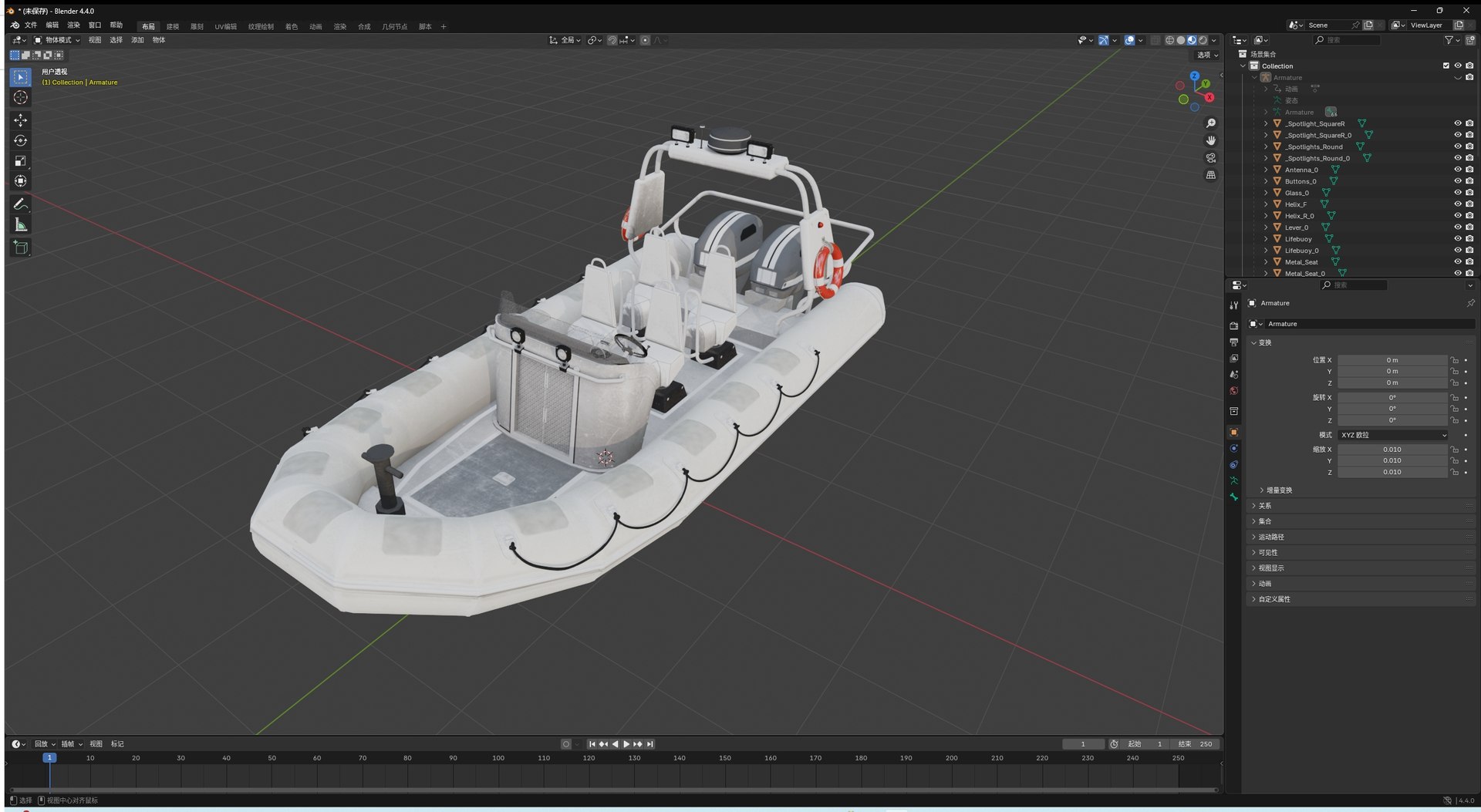 3D Tactical Boat - TurboSquid 2429306