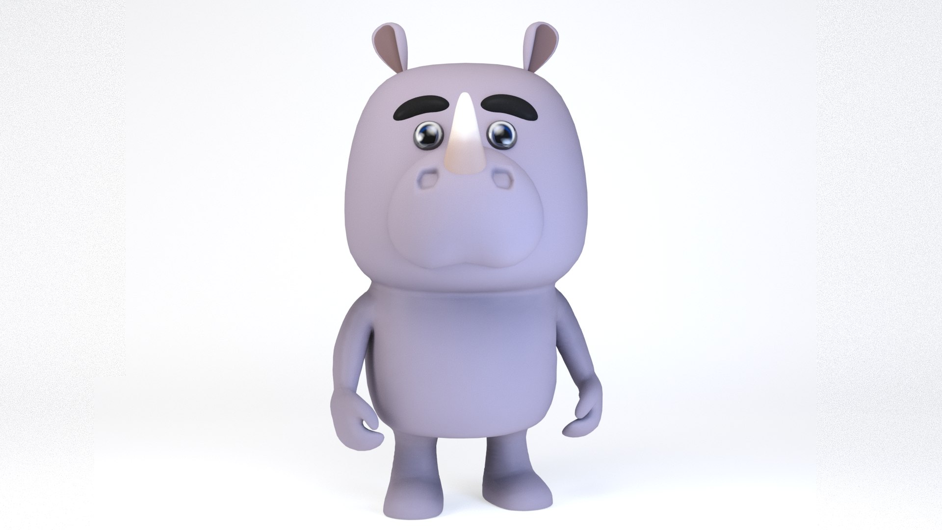 Cartoonish Humanoid Rhino Character 3D Model - TurboSquid 2251266
