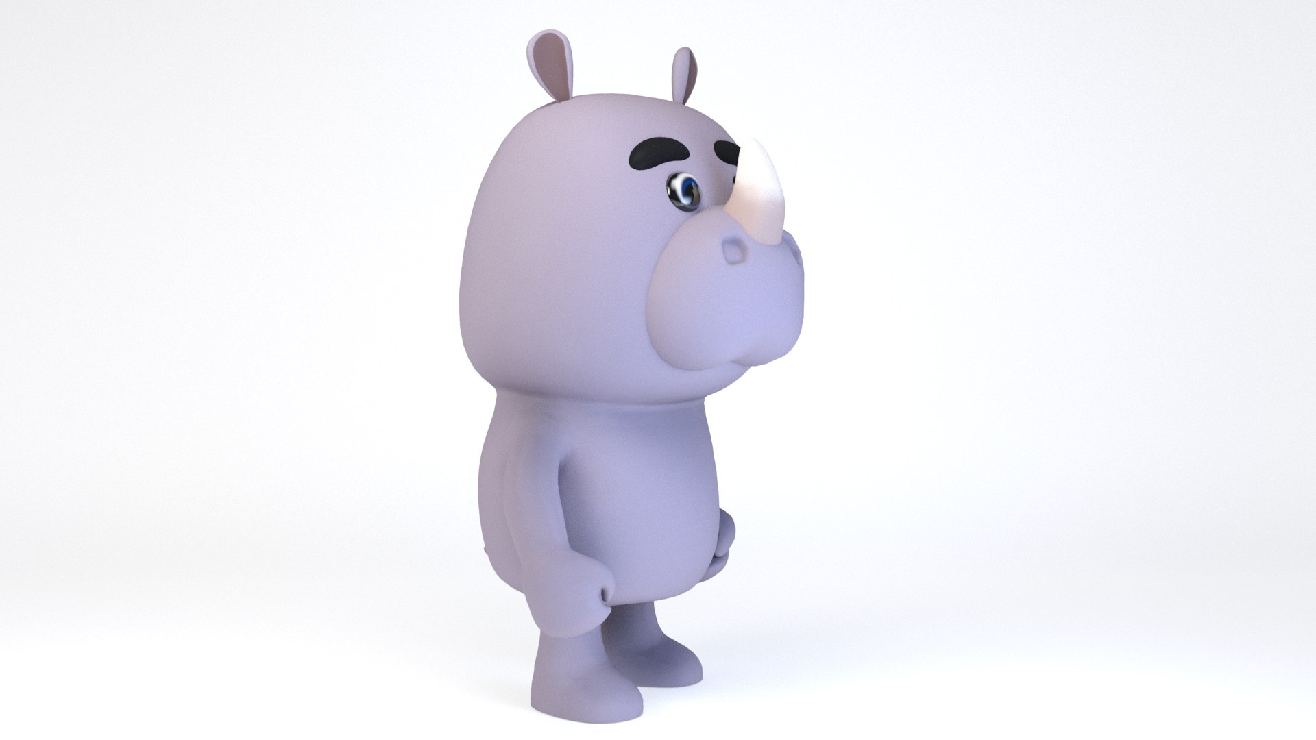 Cartoonish Humanoid Rhino Character 3D Model - TurboSquid 2251266