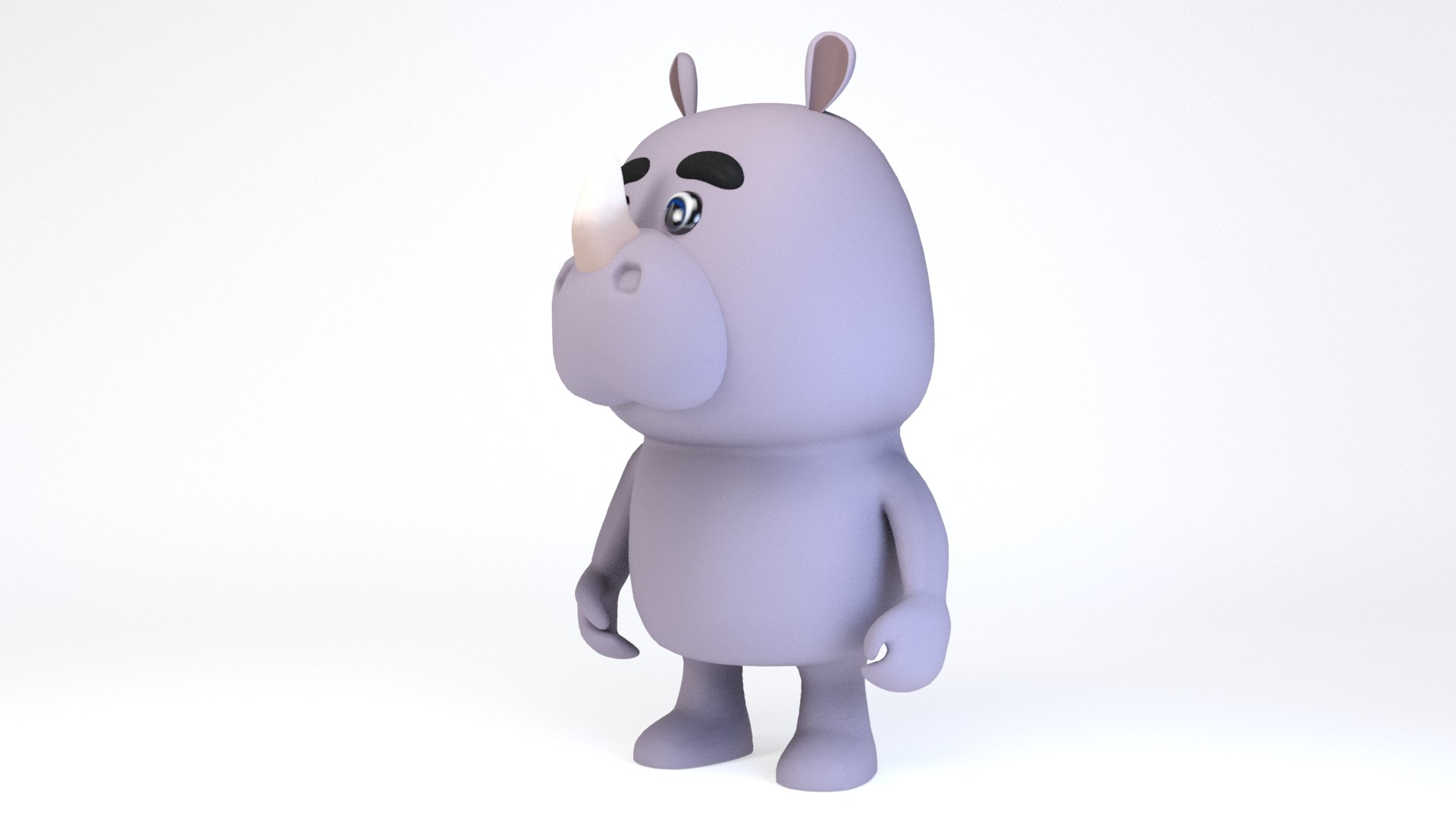 Cartoonish Humanoid Rhino Character 3D Model - TurboSquid 2251266