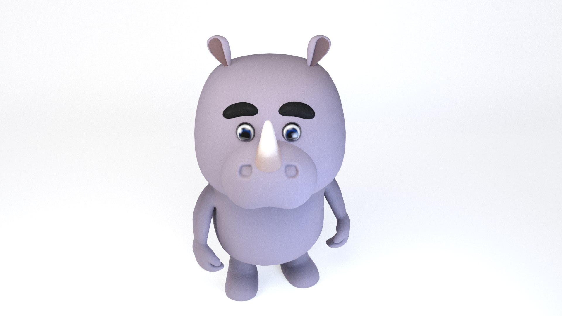 Cartoonish Humanoid Rhino Character 3D Model - TurboSquid 2251266