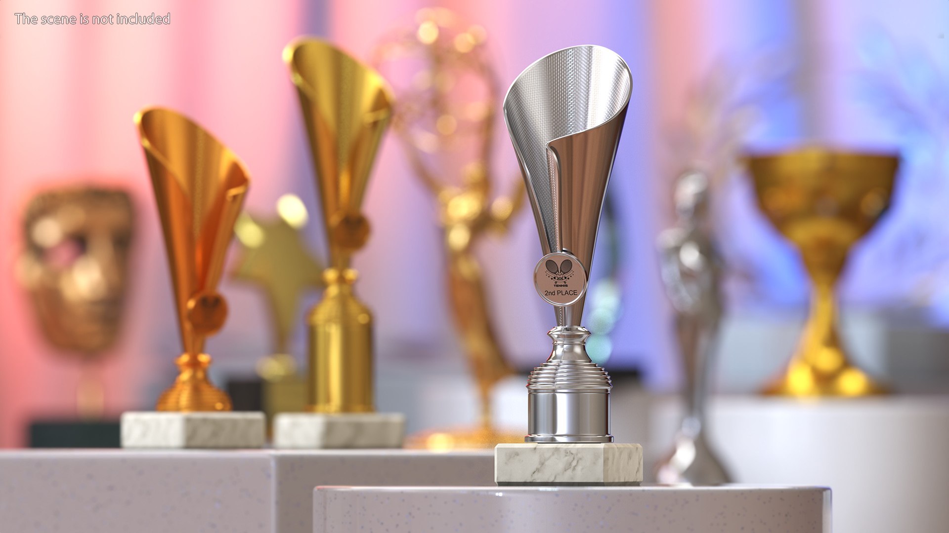 3D Sports Cup With Symbol Silver - TurboSquid 1951695