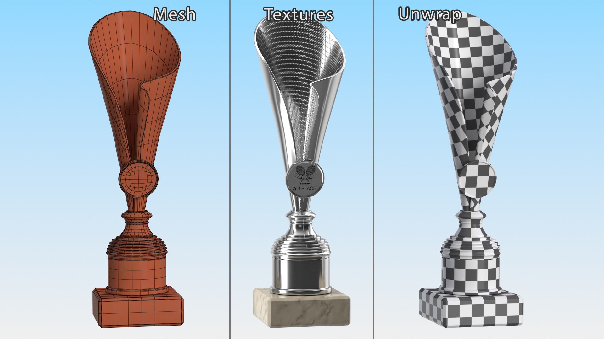 3D Sports Cup With Symbol Silver - TurboSquid 1951695