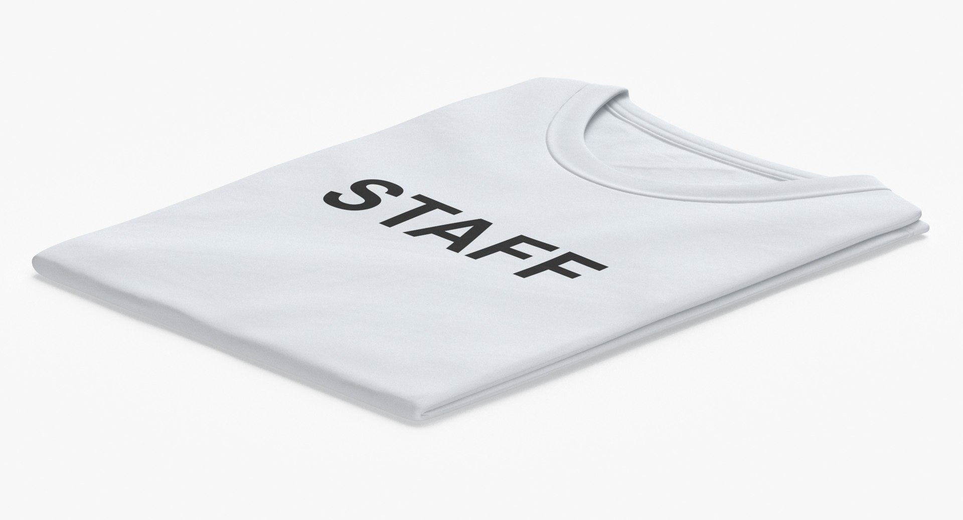 3D Female Crew Neck Folded White Staff 01 - TurboSquid 1774888