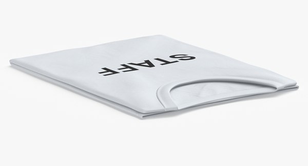 3D Female Crew Neck Folded White Staff 01 - TurboSquid 1774888