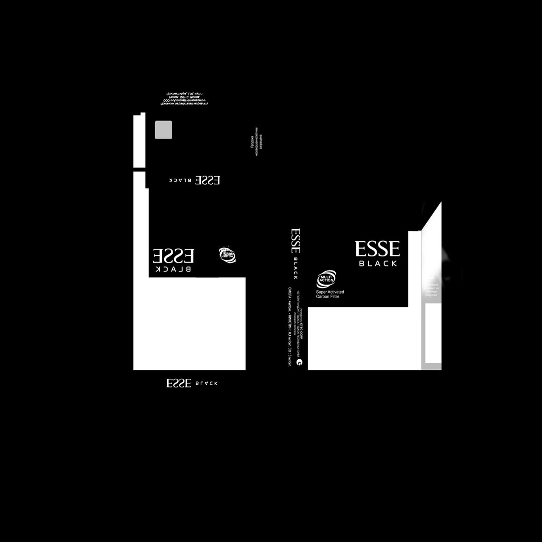 3d Model Opened Cigarettes Esse Black