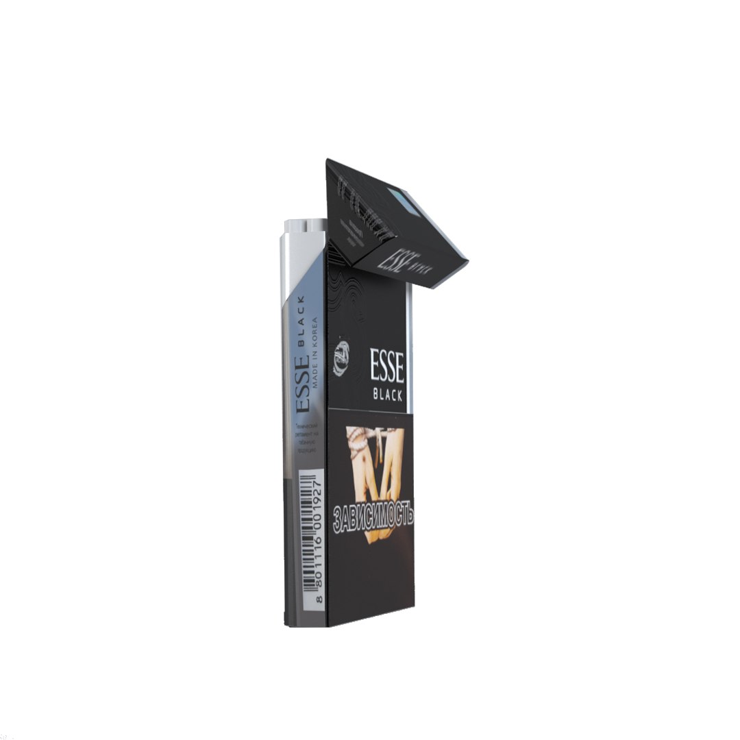 3d Model Opened Cigarettes Esse Black