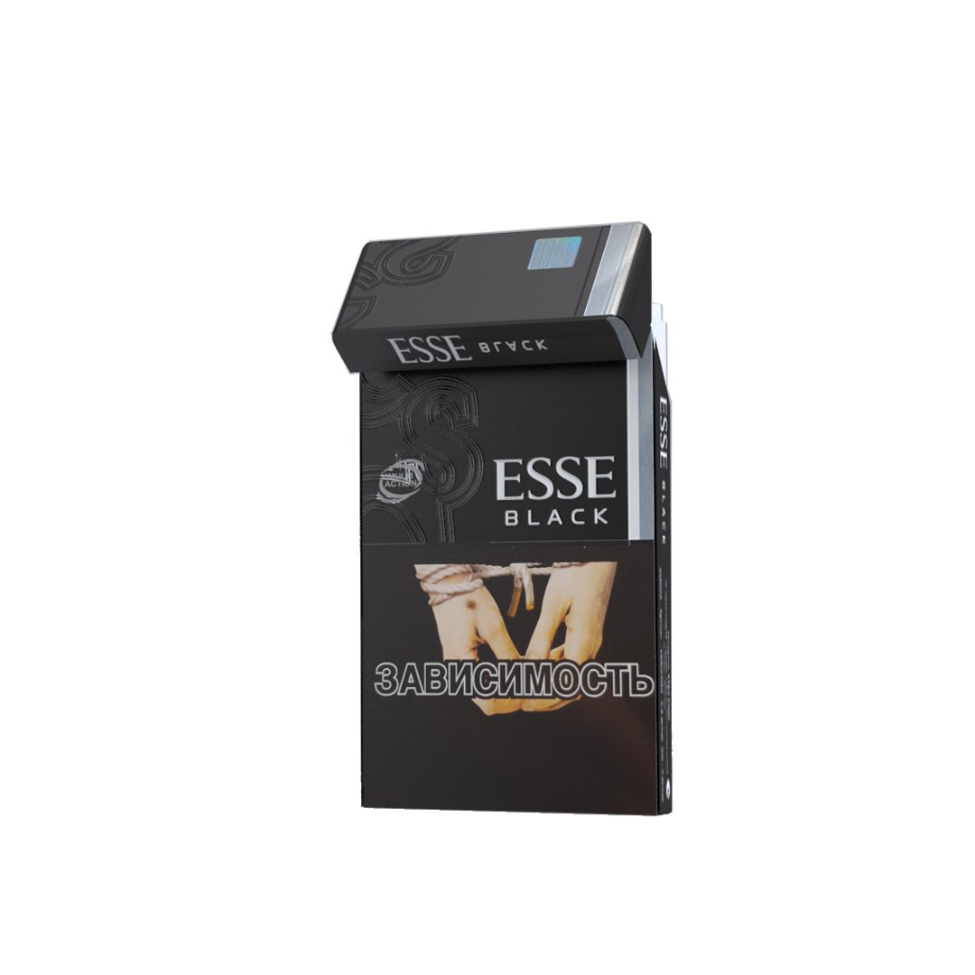 3d Model Opened Cigarettes Esse Black