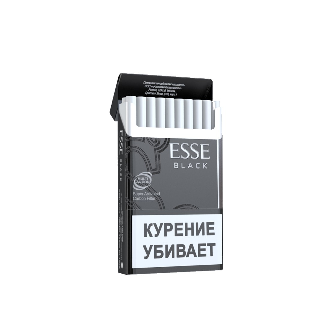 3d Model Opened Cigarettes Esse Black