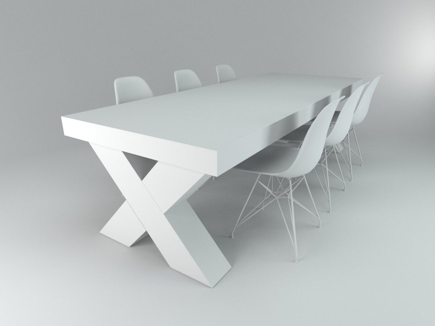 3d Dining Table Set Model
