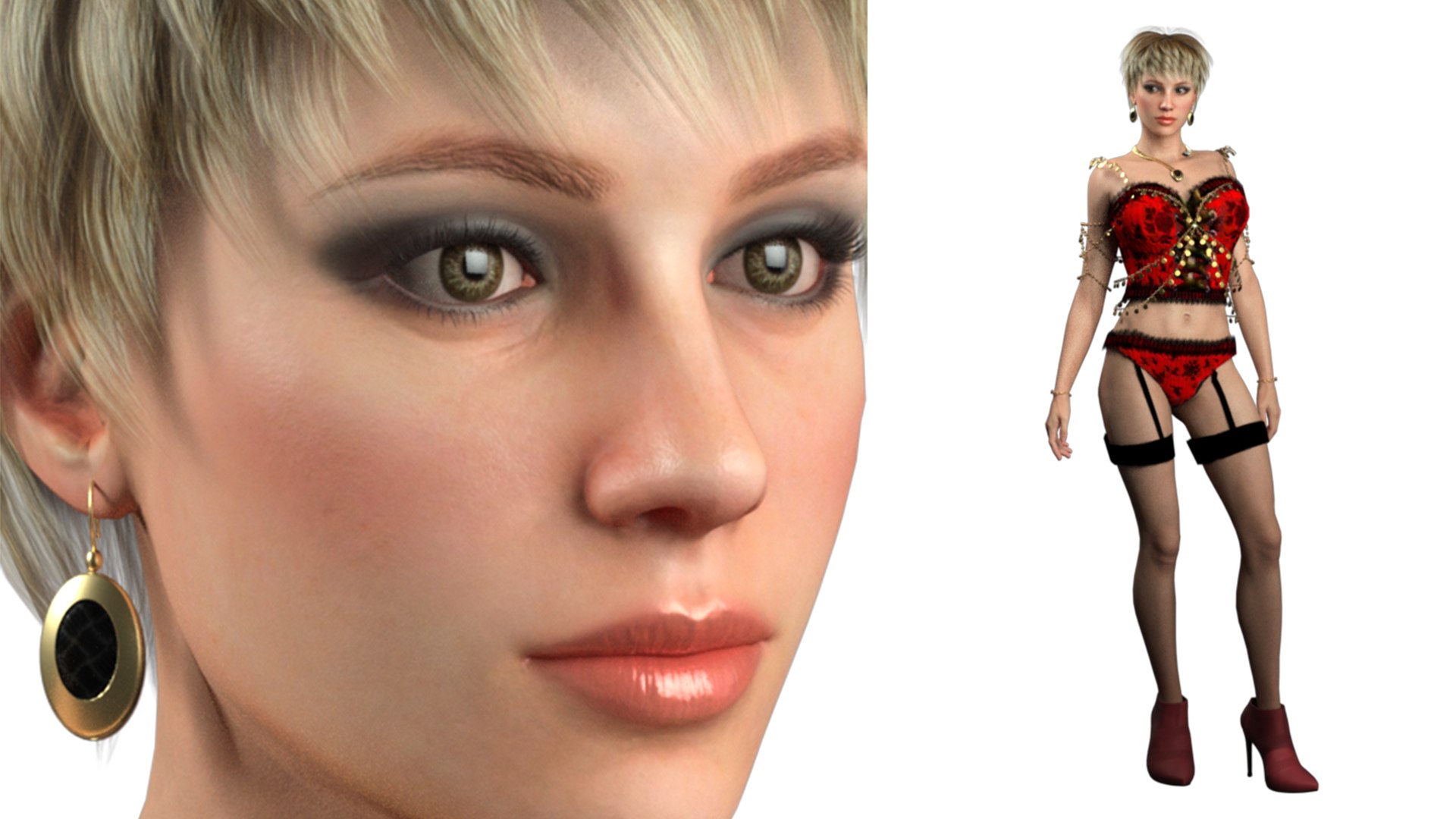 3d Model Realistic Female Rigged Character 3d Model Turbosquid 2101371 