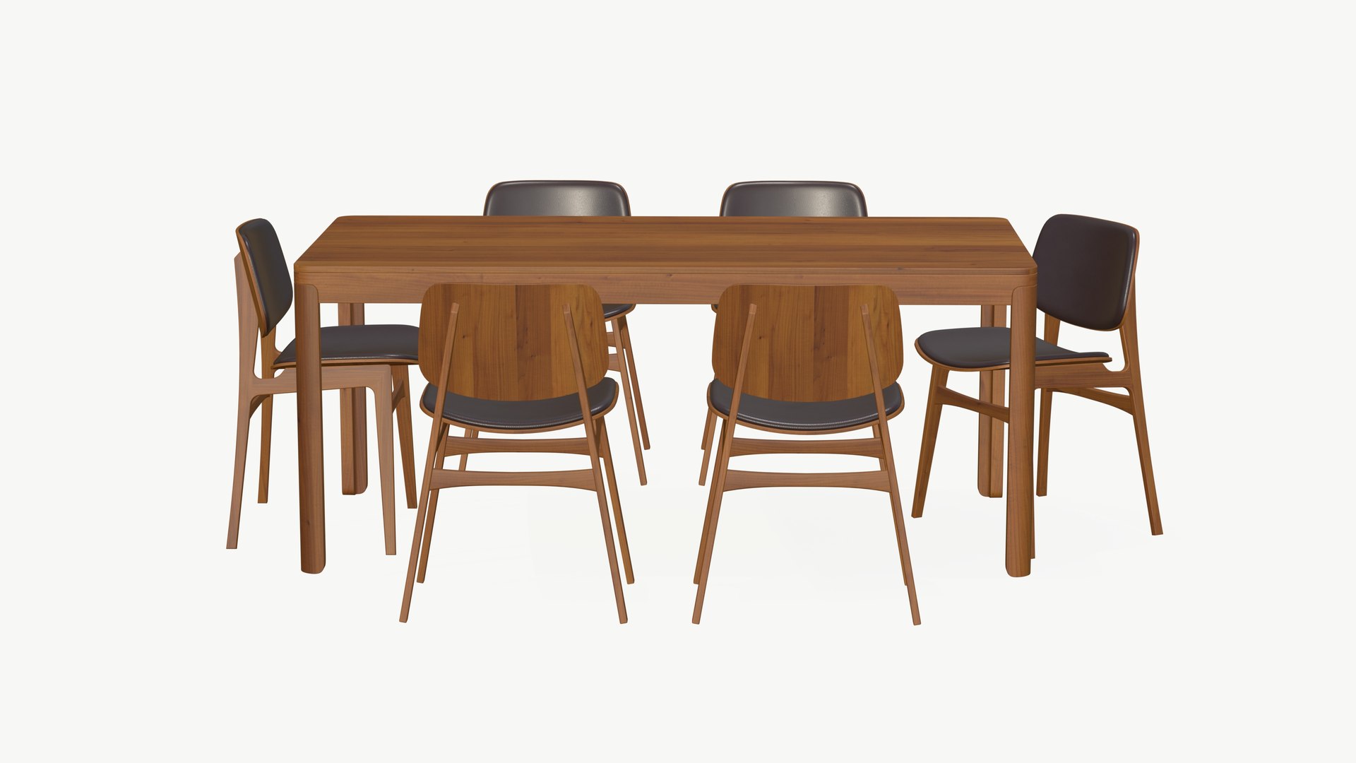Wooden Dining Table Chair 3D Model - TurboSquid 2000029