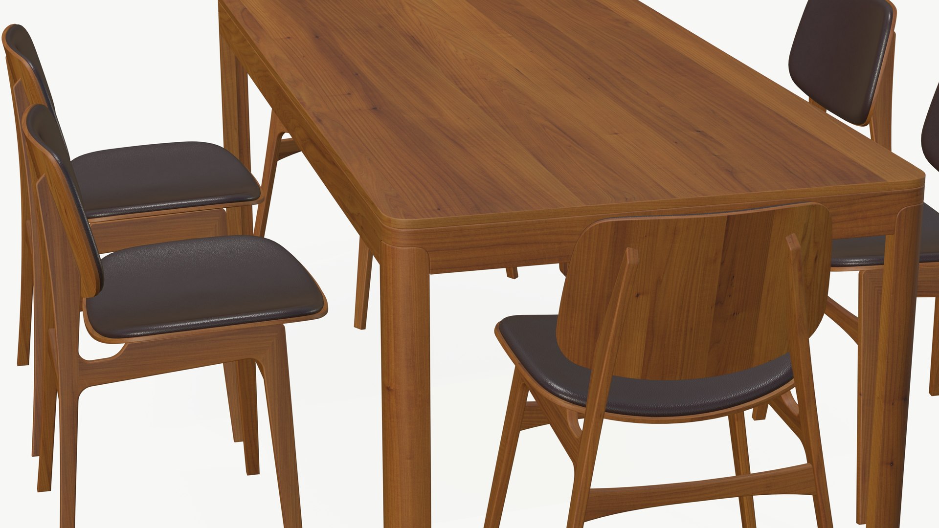 Wooden Dining Table Chair 3D Model - TurboSquid 2000029
