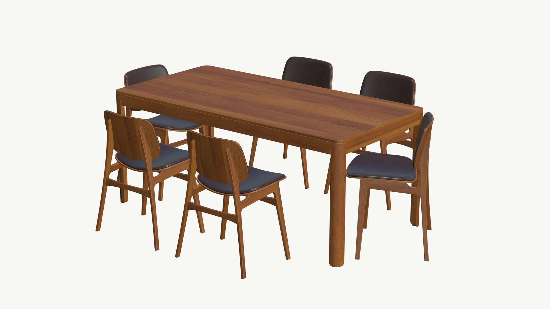 Wooden Dining Table Chair 3D Model - TurboSquid 2000029
