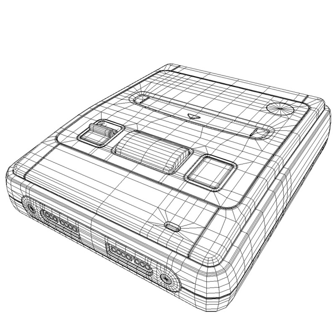 3d Nintendo Super Famicom Model
