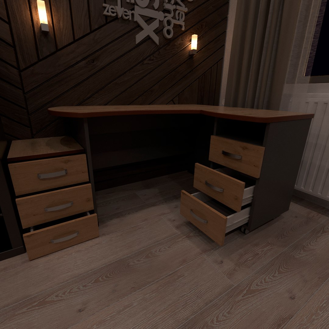 3D model desk furniture table - TurboSquid 1352967