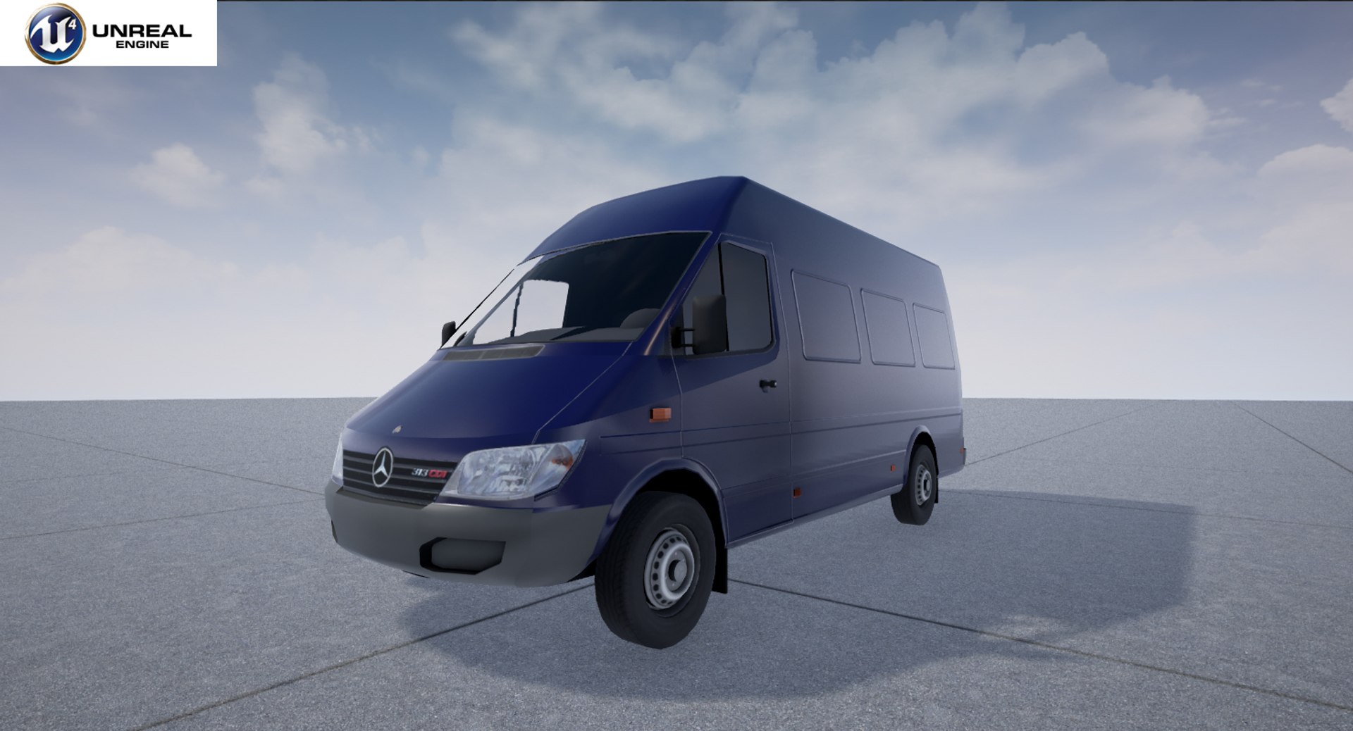 Mercedes Sprinter Cargo Van 3d Model
