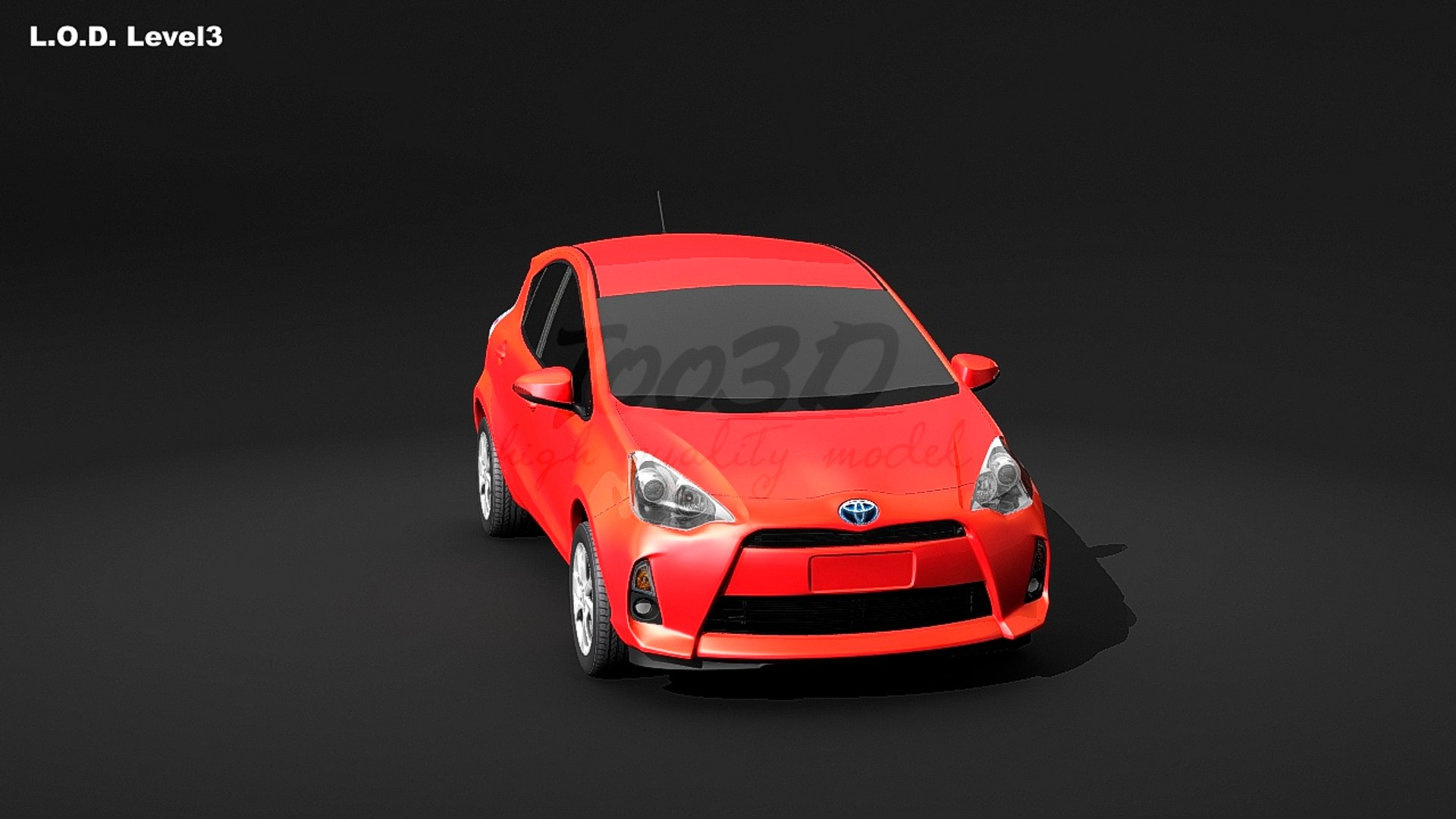 Prius C Toyota 3d Model