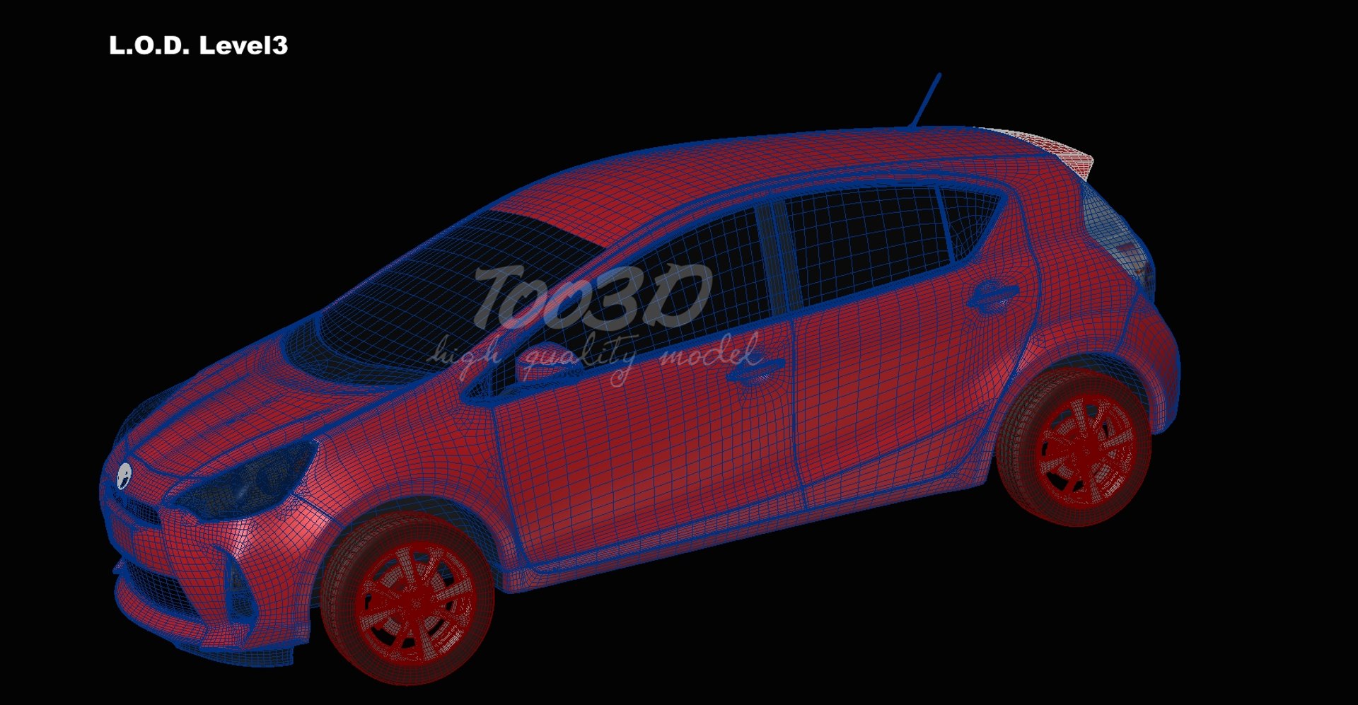 Prius C Toyota 3d Model
