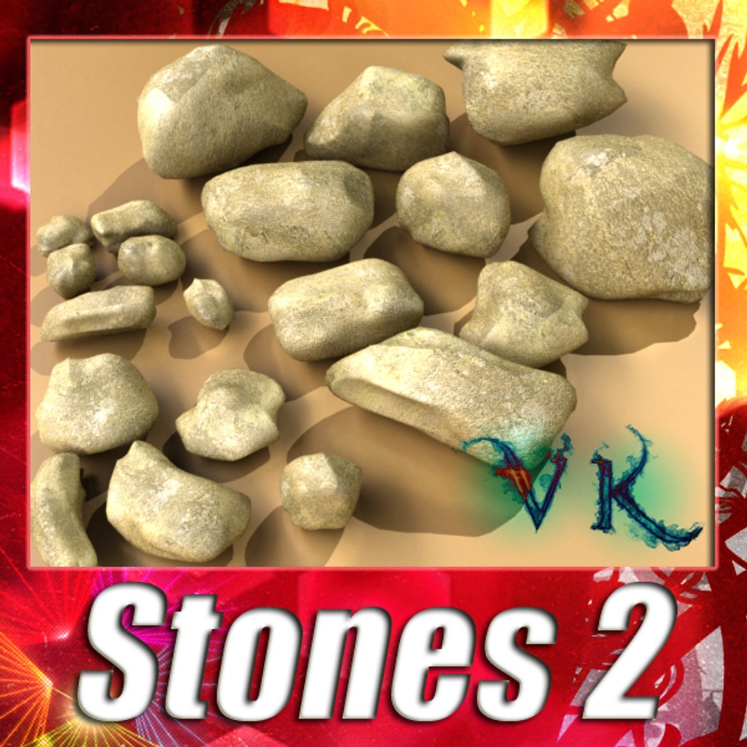 Stones 02 Resolution 1 3d Max
