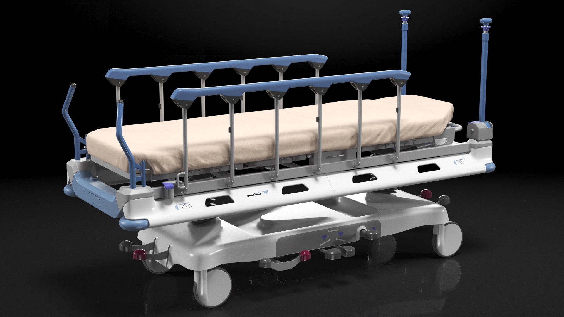 Emergency Transport Bed model - TurboSquid 1771725