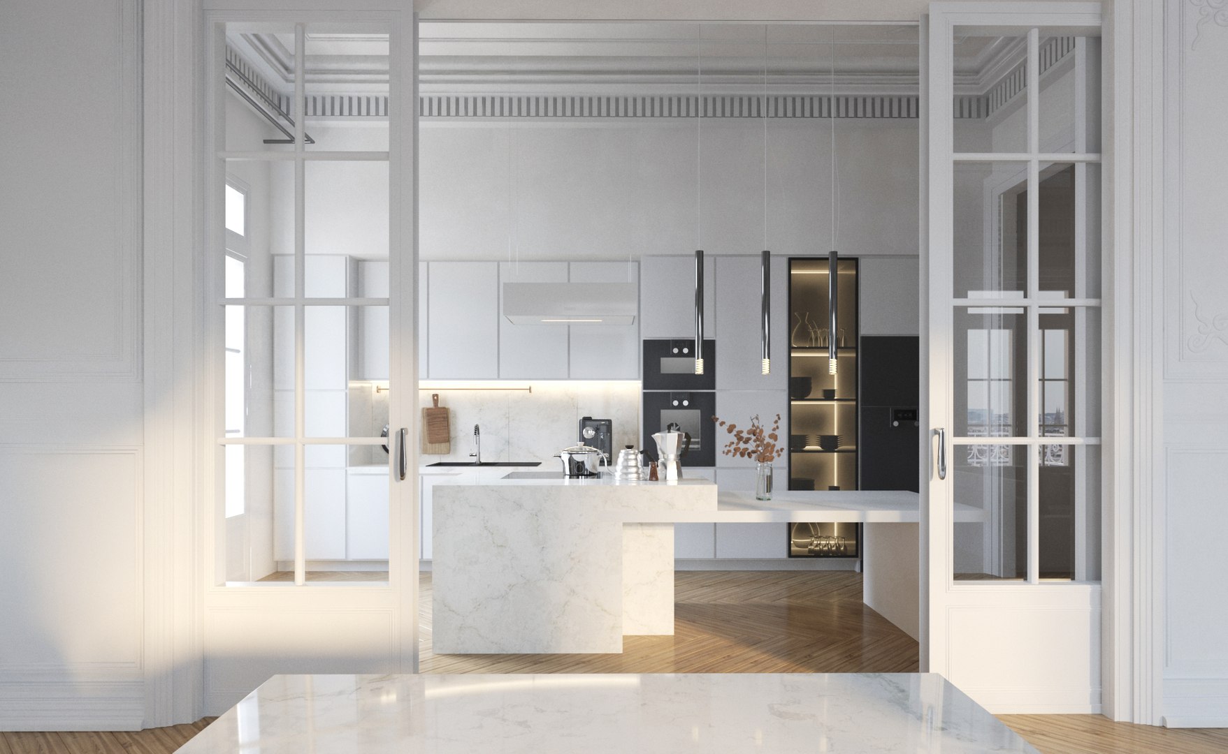 Scandinavian Apartment Flat Interior 3D Model - TurboSquid 2222946