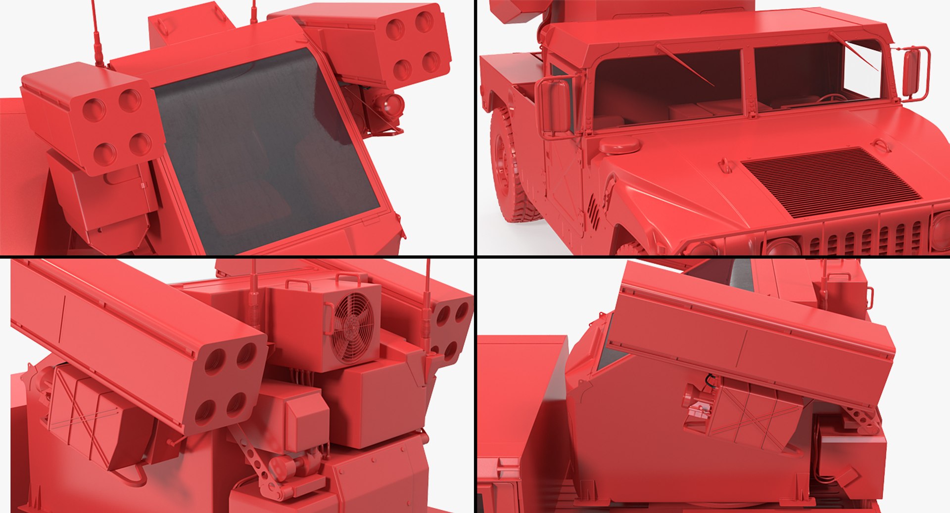 3d hmmwv m998 equipped avenger model