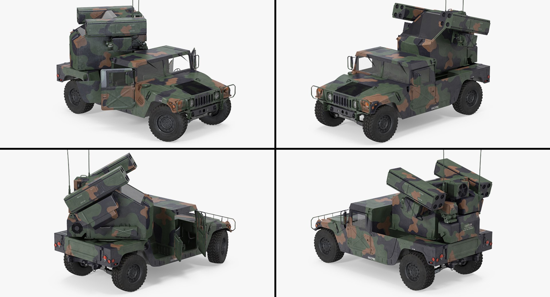 3d hmmwv m998 equipped avenger model